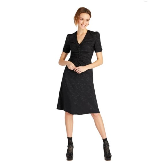 Jill Stuart | Dresses | Jill Jill Stuart Oda Black Floral Jacquard ...
